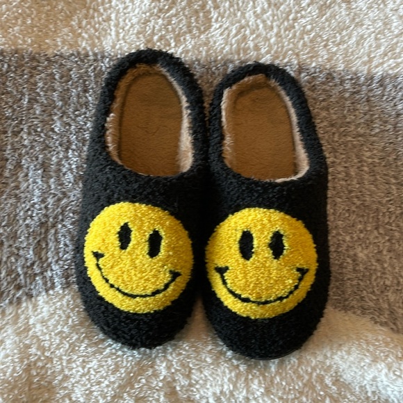 Shoes | Smiley Face Slippers With Rubber Bottoms Very Soft Inside Great ...